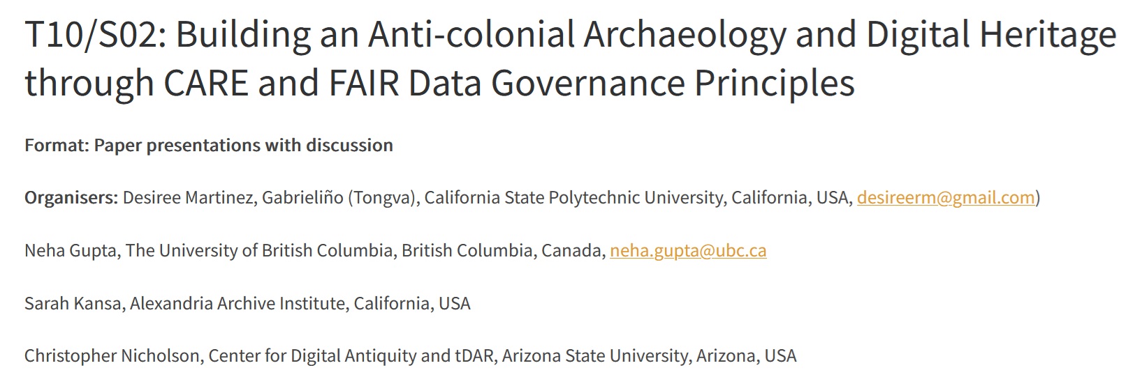 Building an anti-colonial digital archaeology through CARE and FAIR ...